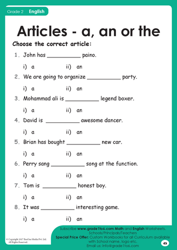 Grade 2 English Workbook | BeeOne Books | Teaching Resources