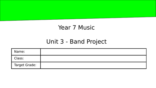 Year 7 Music - Band Project - 6 lessons! | Teaching Resources