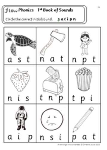 SATPIN phonics My 1st book of Sounds 30 pages | Teaching Resources