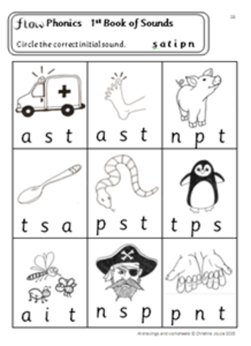 SATPIN phonics My 1st book of Sounds 30 pages | Teaching Resources