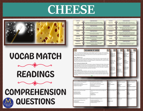Magic of Cheese: Fun Reading Comprehension & Definition Sort Center ...