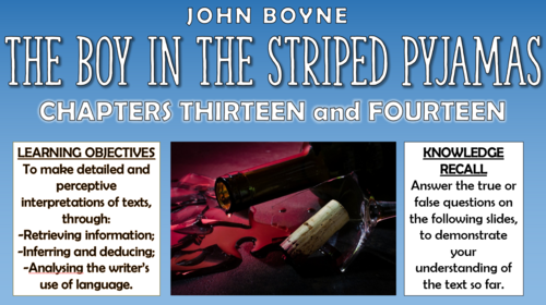The Boy in the Striped Pyjamas - Chapters 13-14 - Double Lesson ...