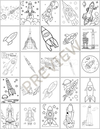 Explore the Universe with Printable Rocket Coloring Pages PDF ...