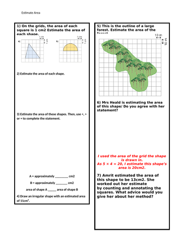 Year 5 Perimeter and Area Worksheets | Teaching Resources