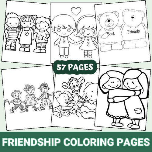 Delightful Printable Friendship Coloring Pages for Kids and Adults ...