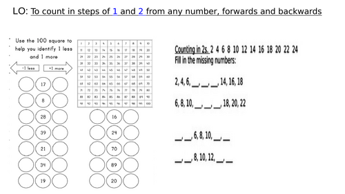 Year 2 counting in steps of 2s and 10s lesson with worksheets ...