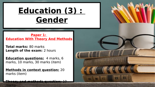 Sociology - Education Topic: Gender Differences in Achievement ...