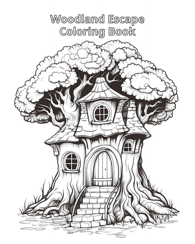 Woodland Escape Coloring Pages / Sheets of Woodland Escape Clipart ...