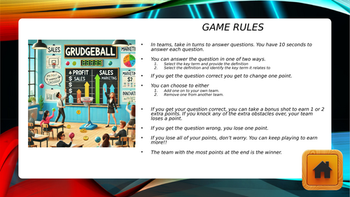 GCSE Business Key Term Grudgeball Game | Teaching Resources