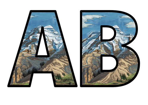 Andes Mountains (South America)2 Lettering Set Display Title Letters ...