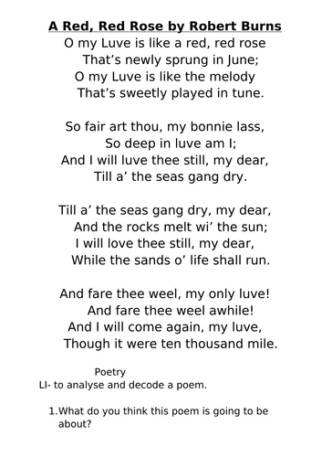 Scottish Poems with Questions Pack (5 poems included) | Teaching Resources
