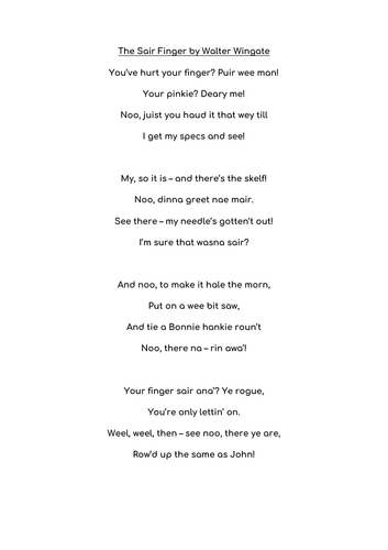 Scottish Poems with Questions Pack (5 poems included) | Teaching Resources