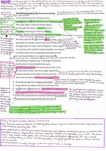 NEW EDUQAS POEM-WAR PHOTOGRAPHER | Teaching Resources