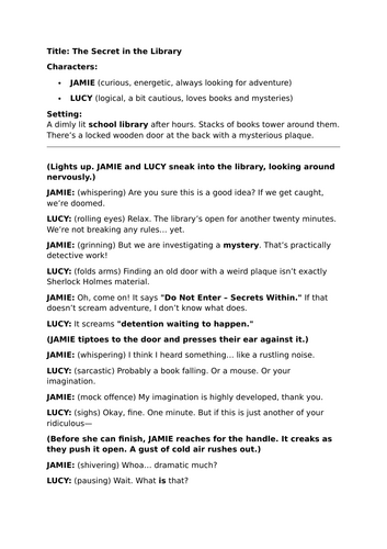 Short Duologues for KS3 Drama | Teaching Resources