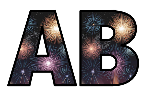 Fireworks Celebrate New Year Tet Festival Lettering Set Display Title ...