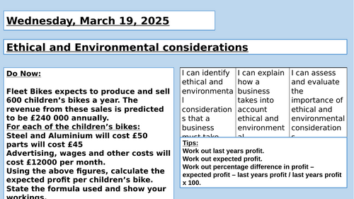 Business Ethics | Teaching Resources