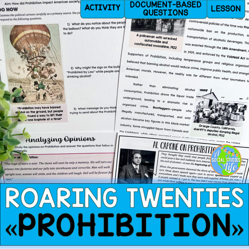 Prohibition, 18th Amendment | Teaching Resources