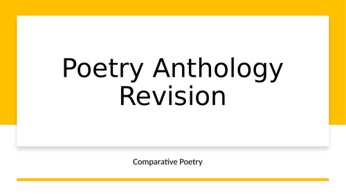 Edexcel IGCSE English Literature Poetry Anthology Revision Cards | Teaching Resources