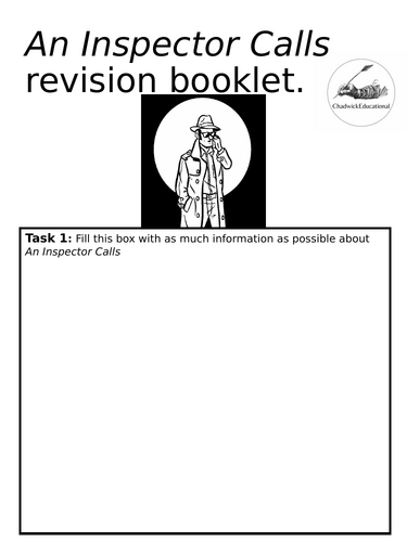 GCSE: An Inspector Calls Revision Booklet | Teaching Resources