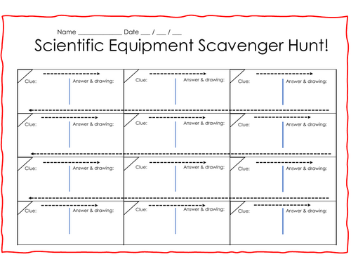 Scientific Equipment Scavenger hunt! | Teaching Resources