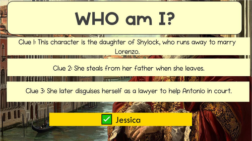 Merchant of Venice Character Quiz | Shakespeare KS3–KS4 Literacy ...