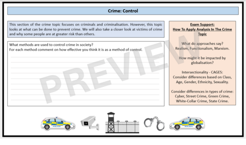 Sociology - Crime & Deviance Topic: Control, Punishment & Victims ...