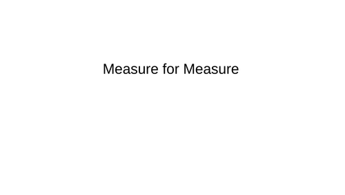 Measure for Measure Revision - A Level Literature | Teaching Resources