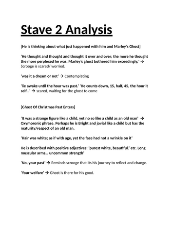 ACC Key Quotes Stave 1-3 | Teaching Resources