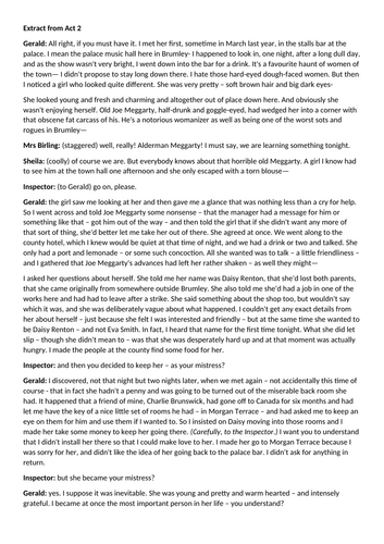 An Inspector Calls: Gerald Croft | Teaching Resources