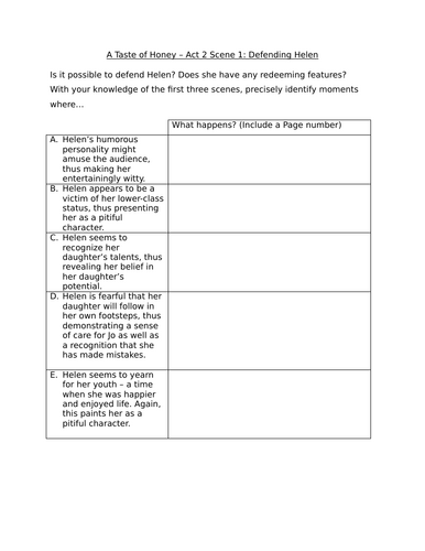 'A Taste of Honey'- SOW Lessons and Resources | Teaching Resources
