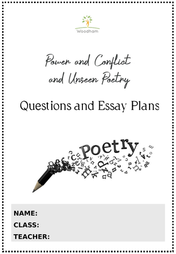 Power and Conflict Poetry Exam Questions and Essay Plans | Teaching ...