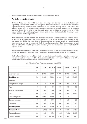 Cash Flow Forecast Worksheets Business GCSE/A-Level | Teaching Resources