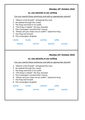 Year 2 - The Emperor's New Clothes English Unit (with resources) - Week ...