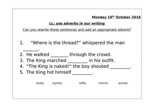 Year 2 - The Emperor's New Clothes English Unit (with resources) - Week ...