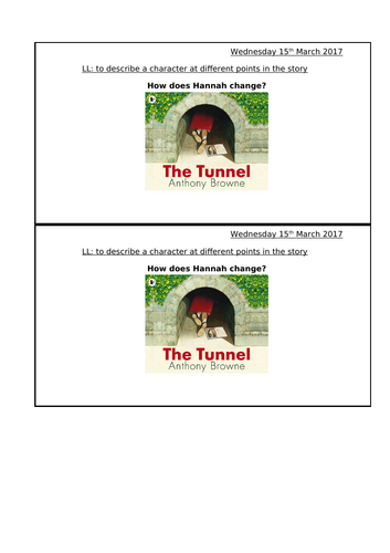 Year 2 - Anthony Browne unit (week 2) - Willy the Wizard and The Tunnel ...