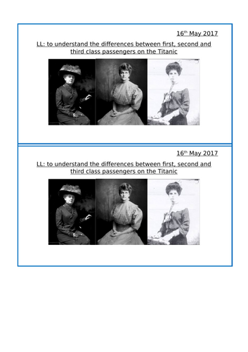 Year 2 - Titanic unit - week 2 (with resources) | Teaching Resources