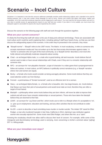 Misogyny and Incel Culture Staff Training Pack | Teaching Resources Misogyny and Incel Culture Staff Training Pack | Teaching Resources