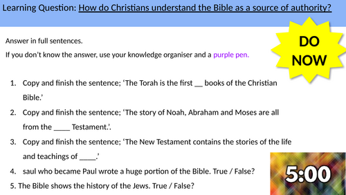 1.6 Origins and structure of the Bible. GCSE AQA B CATHOLIC ...