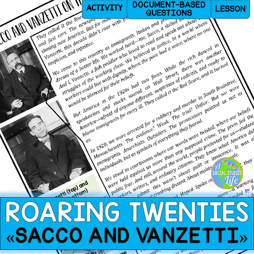 Sacco and Vanzetti POV | Teaching Resources