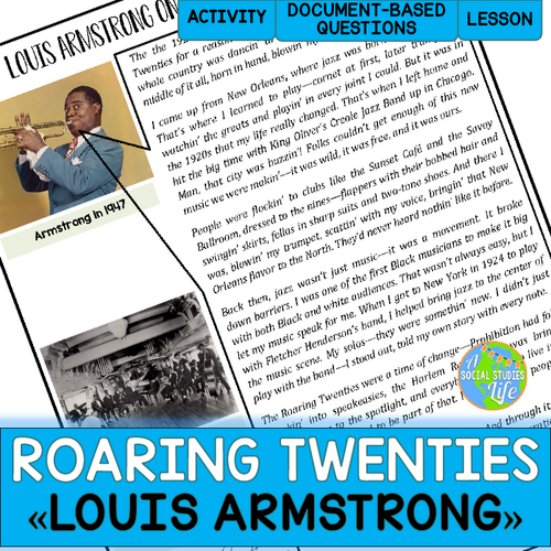 Louis Armstrong on the Roaring Twenties POV | Teaching Resources