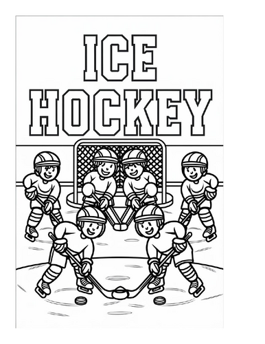 43 Ice Hockey Sports Kids PE A4 Printable Coloring Pages Activity Sheet ...
