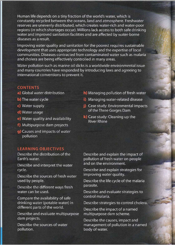 Unit 4. Water and its Management CIE IGCSE Environmental Management ...