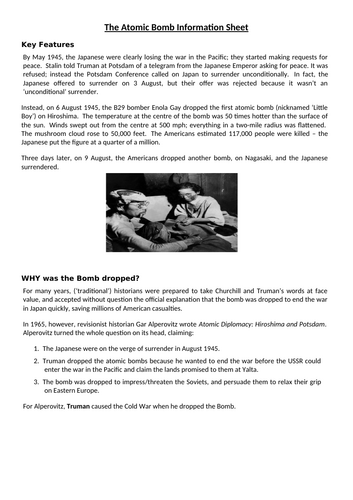 1.5 The effects of the atomic bomb | Teaching Resources