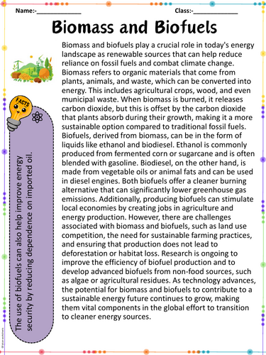 Exploring Biomass and Biofuels: A Comprehensive Reading Guide and Q&A ...