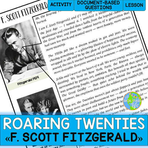 F. Scott Fitzgerald on the Roaring Twenties POV | Teaching Resources