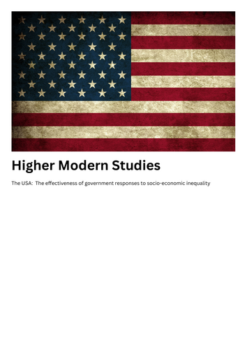Higher Modern Studies The USA | Teaching Resources