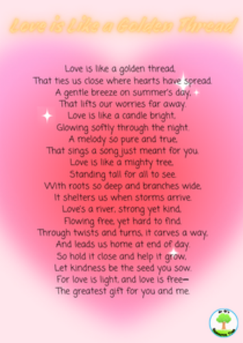 FREE! 'Love is Like a Golden Thread' poem - KS2 COMPREHENSION QUESTIONS ...