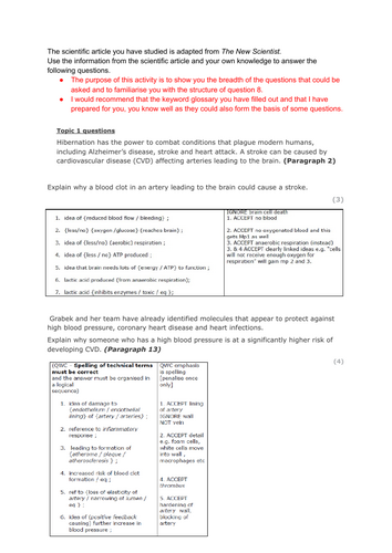 Scientific Article Edexcel Biology A (Salters Nuffield 2025) | Teaching ...