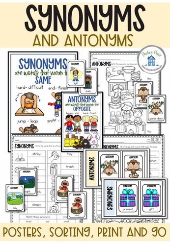 Synonyms and Antonyms Activity Pack | Teaching Resources