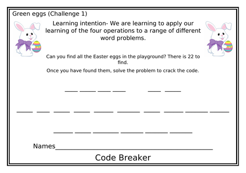 Differentiated Math Easter Egg Hunt | Teaching Resources